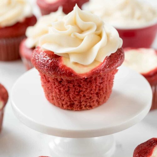 Red Velvet Cheesecake Cupcakes - Crazy for Crust