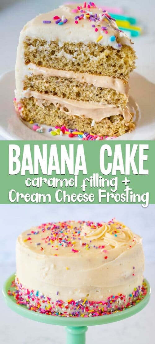 Banana Cake with Caramel Filling - Crazy for Crust