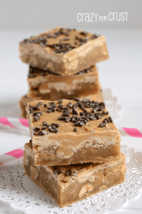 Nutter Butter Butterscotch Blondies - Crazy for Crust