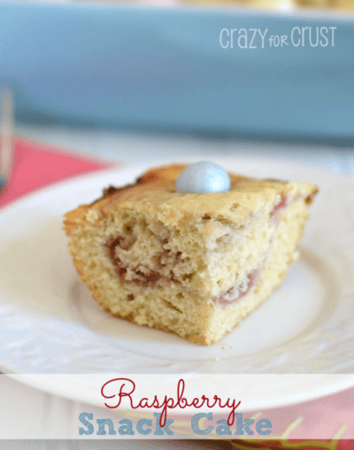 Raspberry Snack Cake for Easter Brunch - Crazy for Crust