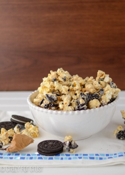 Oreo Peanut Butter Popcorn - Crazy for Crust