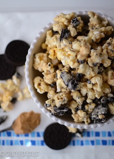 Oreo Peanut Butter Popcorn - Crazy for Crust
