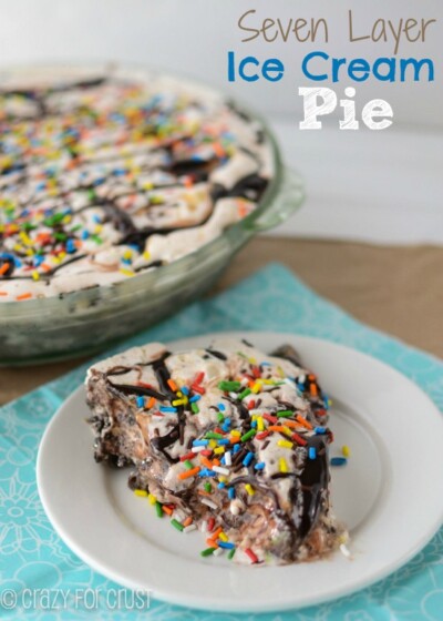 Seven Layer Ice Cream Pie - Crazy for Crust