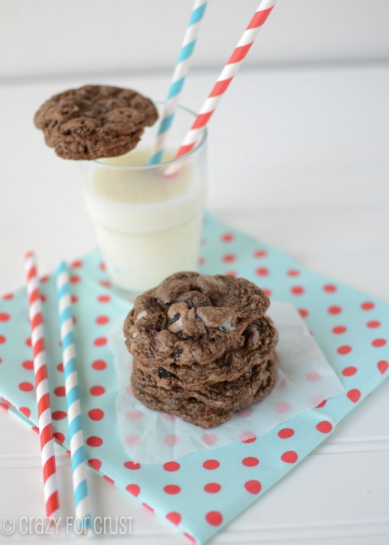 Triple Chocolate Oreo Cookies - Crazy for Crust