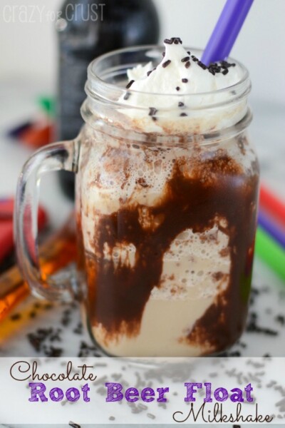 Chocolate Root Beer Float Milkshake - Crazy for Crust