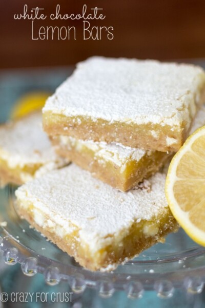 White Chocolate Lemon Bars - Crazy for Crust
