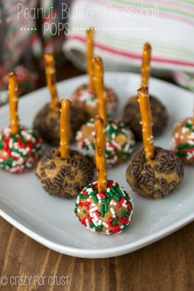 Peanut Butter Cheese Ball Pops - Crazy for Crust