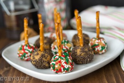 Peanut Butter Cheese Ball Pops - Crazy for Crust