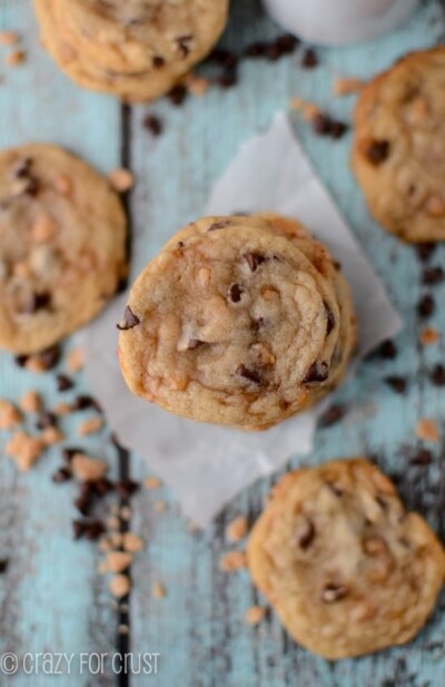 Toffee Chocolate Chippers - Crazy for Crust