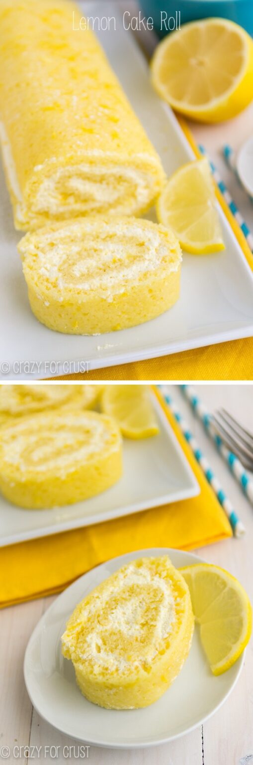 Lemon Cake Roll - Crazy for Crust