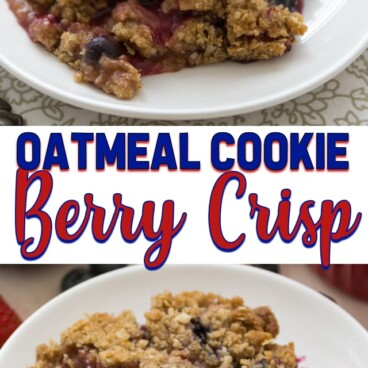 Berry Crisp with Oatmeal Cookie Crumble - Crazy for Crust