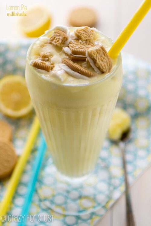 Lemon Pie Milkshake - Crazy for Crust