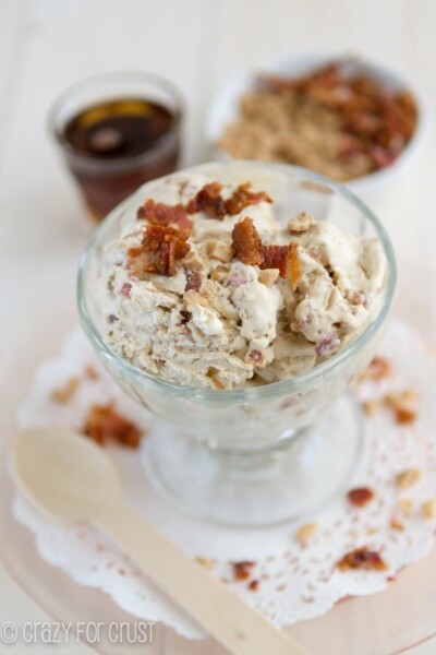 Maple Bacon Crunch Ice Cream - Crazy for Crust