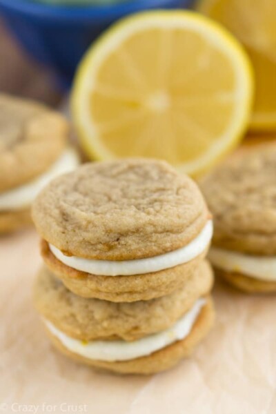 Homemade Lemon Oreos - Crazy for Crust