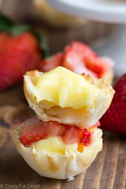 4 ingredient Skinny Bite Sized Pies - Crazy for Crust