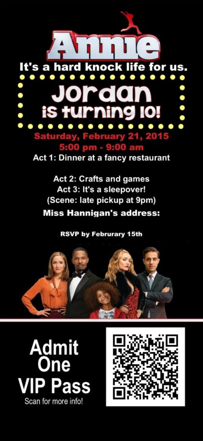 2014 Annie Movie Birthday Party Ideas - Crazy for Crust