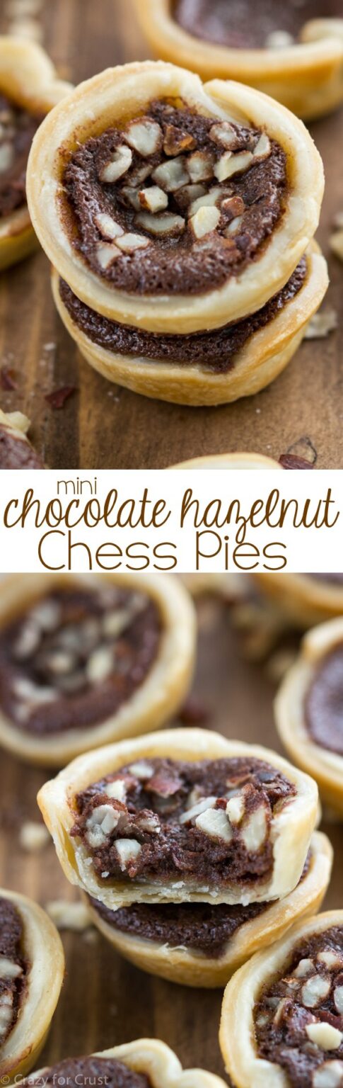 Mini Chocolate Hazelnut Chess Pies - Crazy for Crust