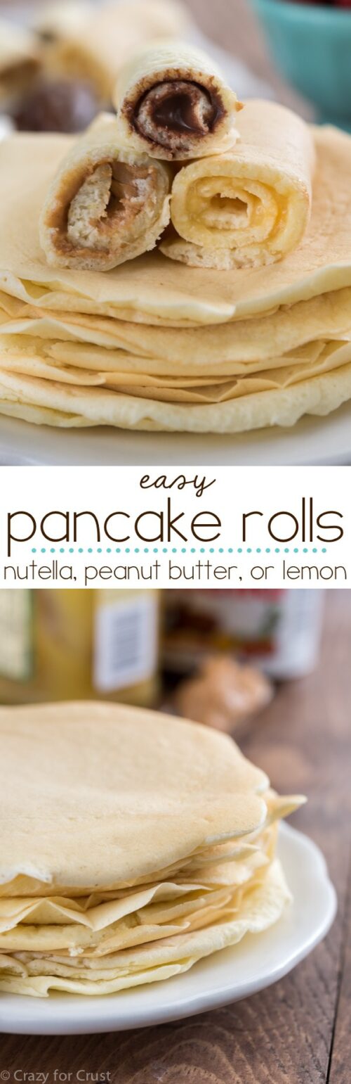 Easy Pancake Rolls, 3 Ways - Crazy for Crust