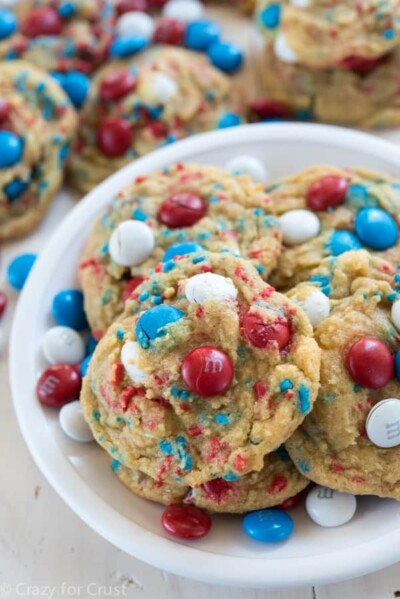 Fireworks Pudding Cookies - Crazy for Crust
