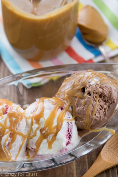 Peanut Butter Ice Cream Topping - Crazy for Crust