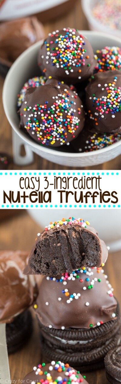 3-ingredient Nutella Truffles - Crazy for Crust