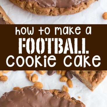 How to Make a Football Cookie Cake - Crazy for Crust