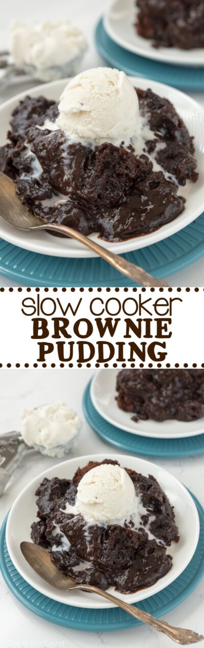Slow Cooker Brownie Pudding - Crazy for Crust