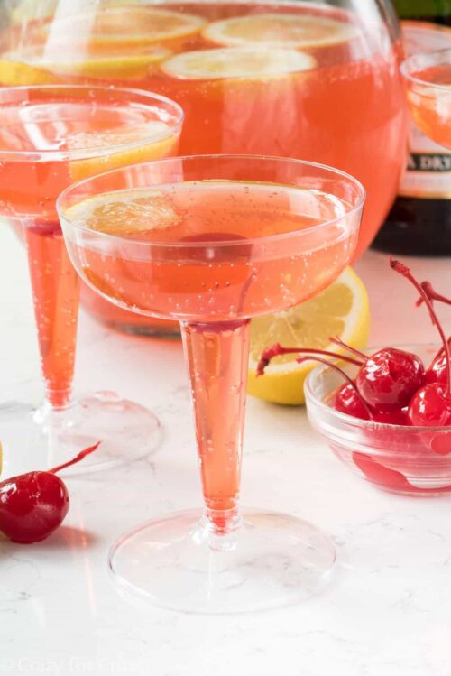 Pink Champagne Cocktail - Crazy for Crust