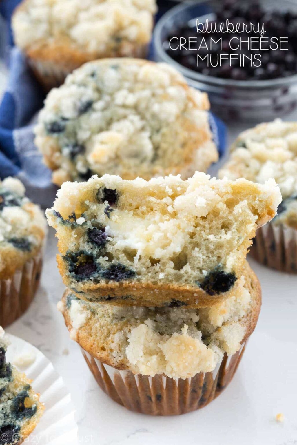 Cream Cheese Filled Chocolate Chip Muffins - Crazy For Crust