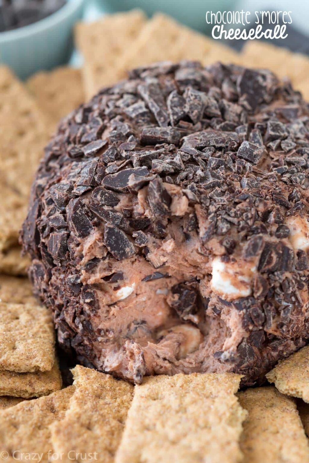 Chocolate S'mores Cheeseball - Crazy for Crust