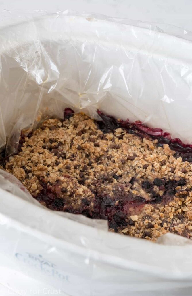 Slow Cooker Berry Crumble - Crazy for Crust