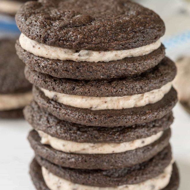 Homemade Cookies 'n Cream Oreos - Crazy for Crust