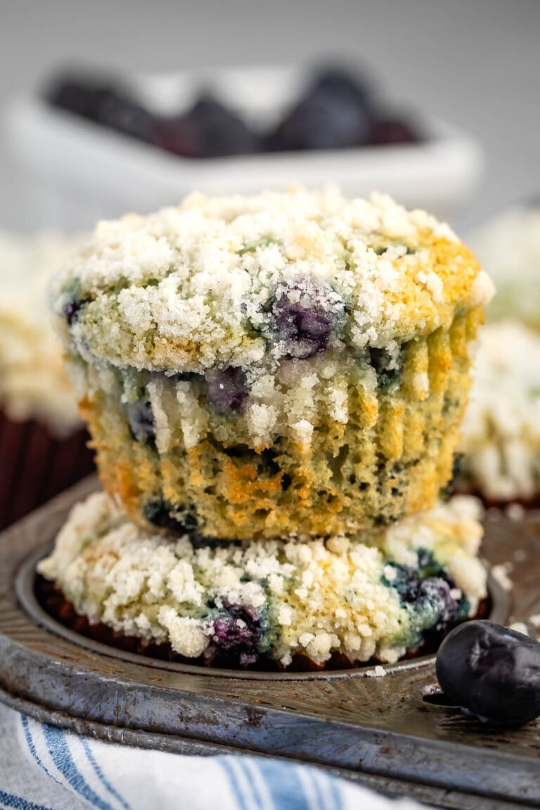 Blueberry Cream Cheese Muffins - Crazy for Crust