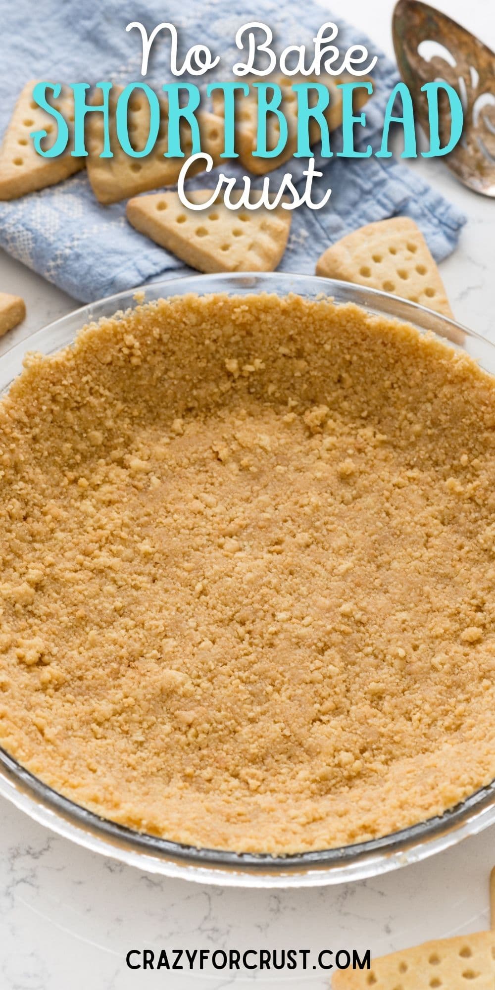 The BEST No Bake Shortbread Crust - Crazy For Crust