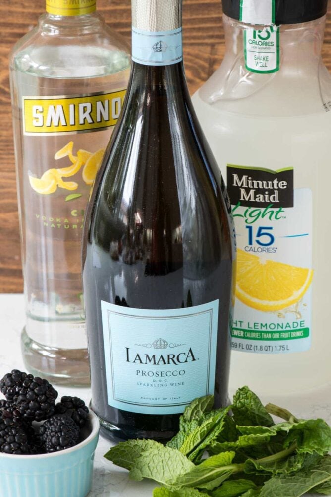Lemonade Prosecco Punch - Crazy for Crust