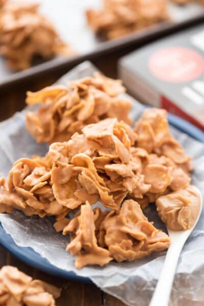 Butterscotch Peanut Butter Cornflake Candy - Crazy for Crust