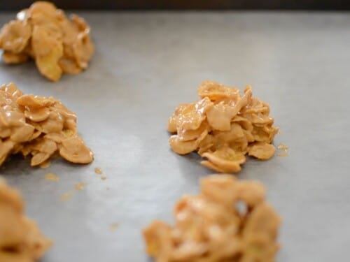 Butterscotch Peanut Butter Cornflake Candy - Crazy for Crust