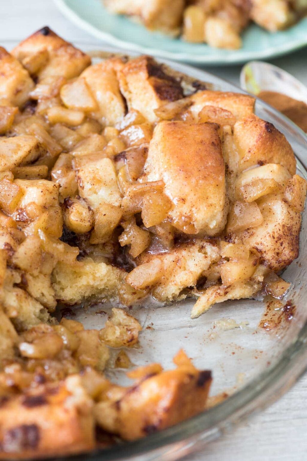 Apple Fritter Cinnamon Roll Bake - Crazy for Crust