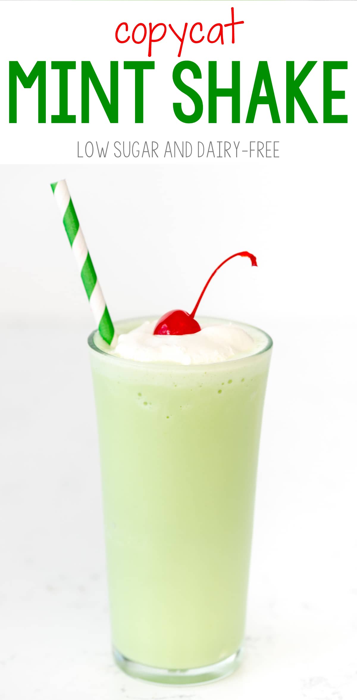 Copycat Mint Shake {dairy-free, low-sugar} - Crazy For Crust