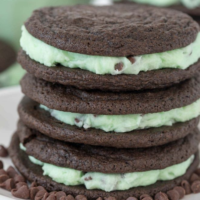 Homemade Mint Chip Oreos - Crazy for Crust