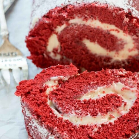 Red Velvet Cake Roll - Crazy for Crust