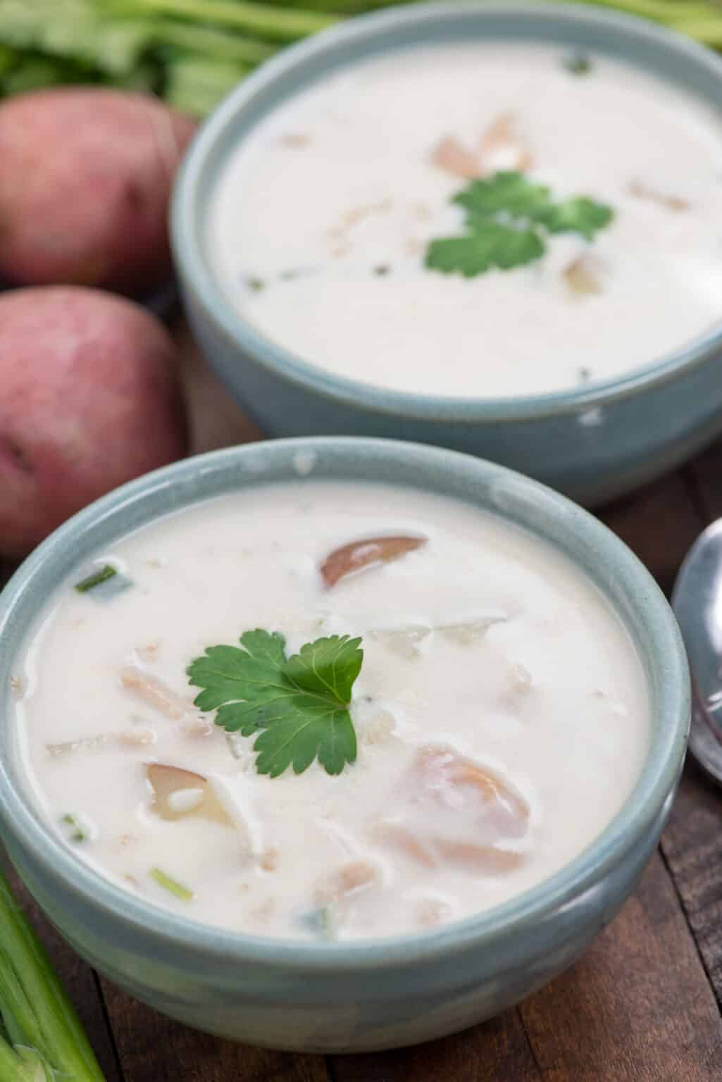 Mom's Clam Chowder Soup - Crazy for Crust