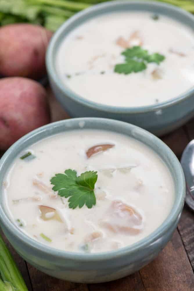 Mom's Clam Chowder Soup - Crazy for Crust
