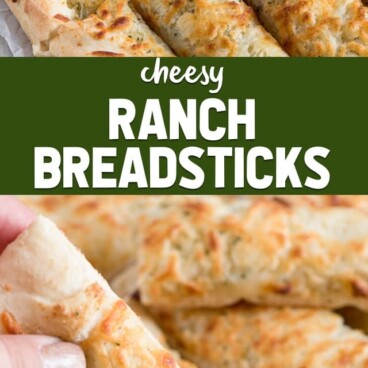 Cheesy Ranch Breadsticks - Crazy for Crust