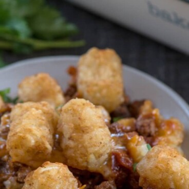 Chili Tater Tot Casserole - Crazy for Crust
