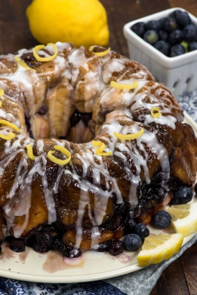Blueberry Lemon Monkey Bread - Crazy for Crust