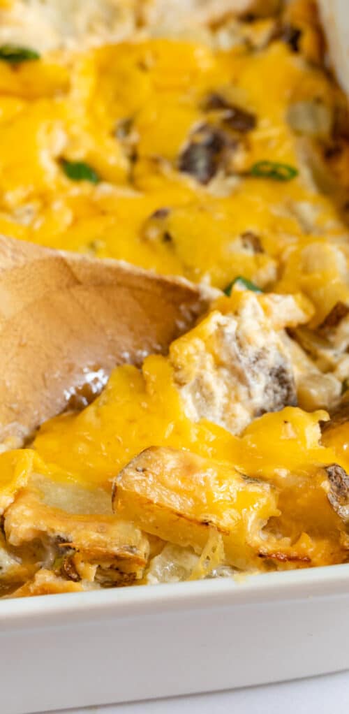 Cheesy Potatoes (Easy Casserole Recipe) - Crazy for Crust