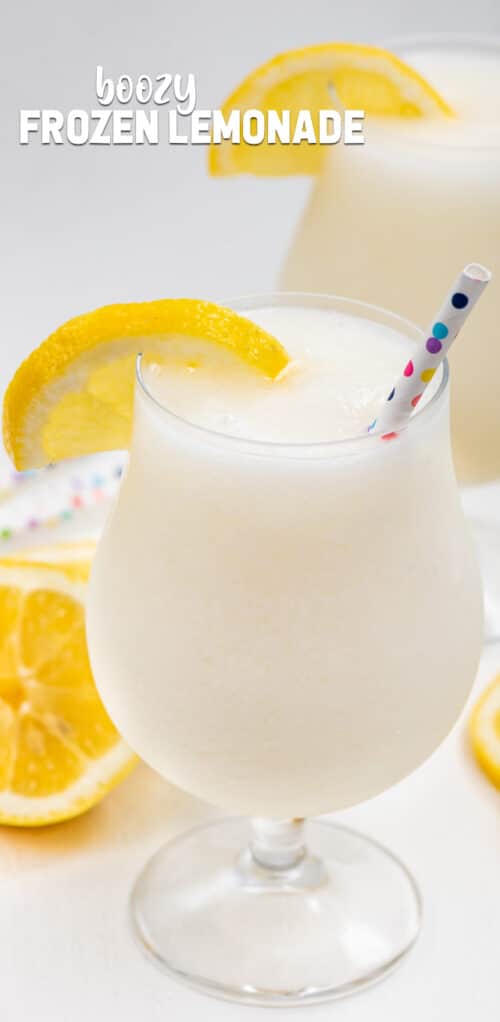 Boozy Frozen Lemonade with vodka - Crazy for Crust