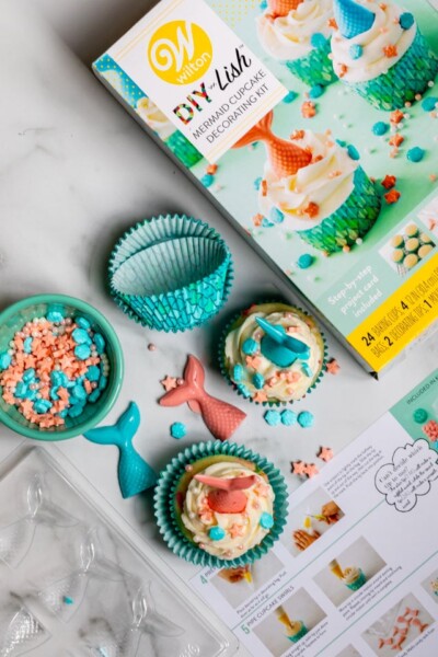 Easy Mermaid Cupcakes - Crazy for Crust