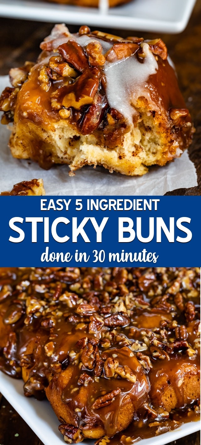 Easy Sticky Buns (5 ingredients) - Crazy for Crust
